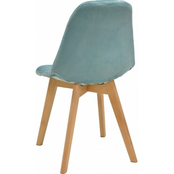 Silla LORENA, madera, tapizada velvet verde agua ️ 50,34€ - 2025