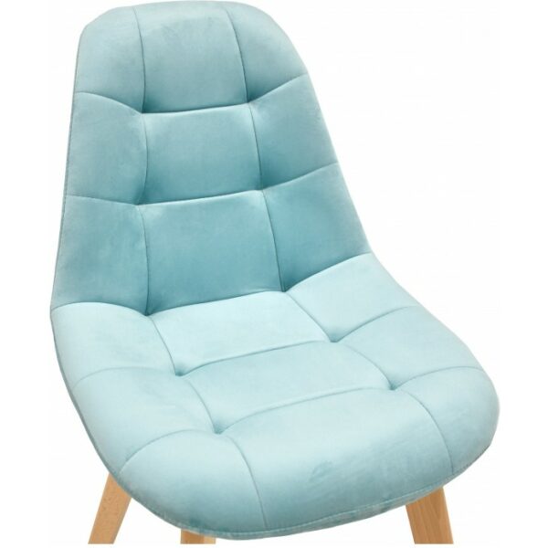 Silla LORENA, madera, tapizada velvet verde agua ️ 50,34€ - 2025
